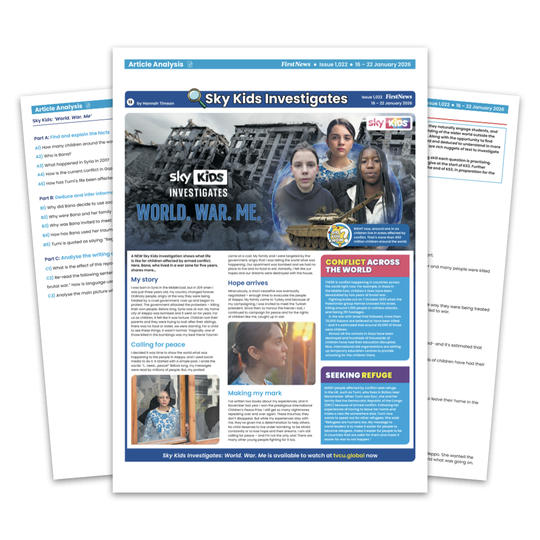L3 Article Analysis – World News (1,022) | First News Printables